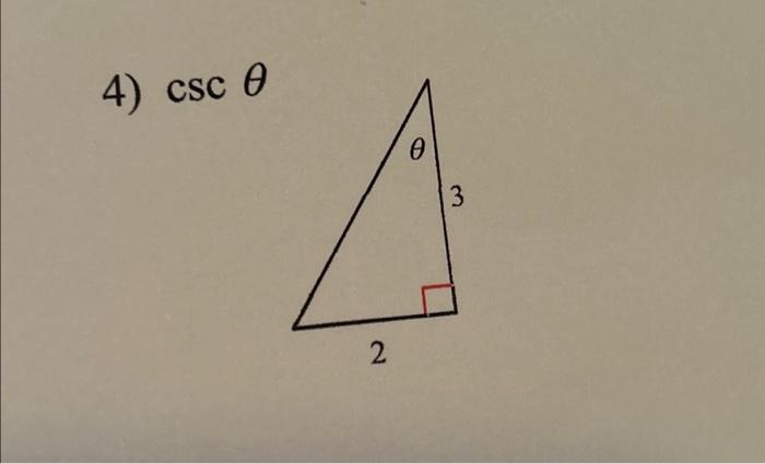 Solved 4) cscθ | Chegg.com