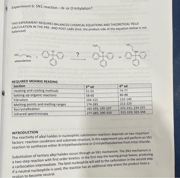 Solved EXPERIMENTAL PROCEDURE In a 100 mL round bottom | Chegg.com
