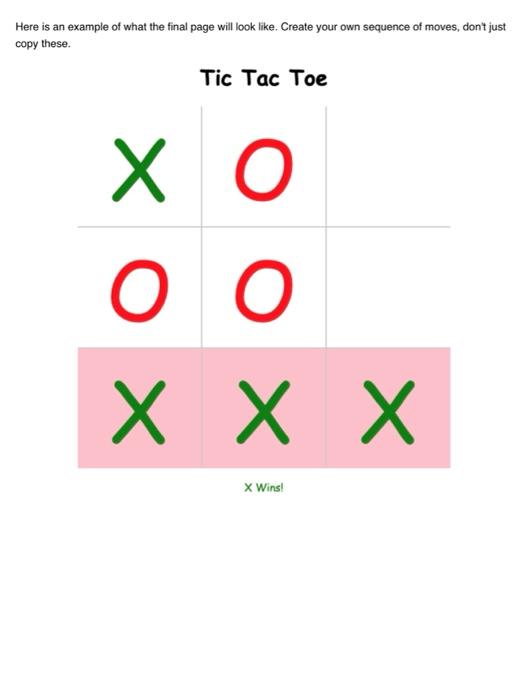 Solved Web230 Javascript 1 Assignment 5b Let S Play Tic Tac
