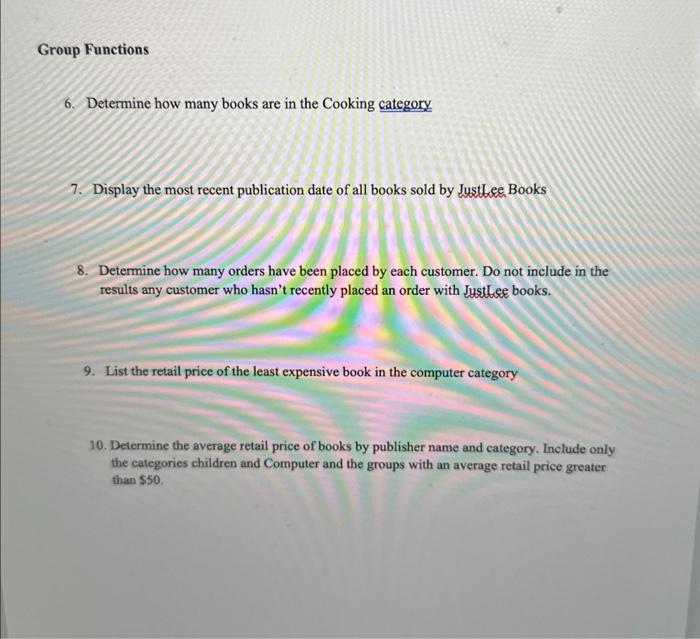 Solved please help me with these SQL queries in oracle 12c. | Chegg.com