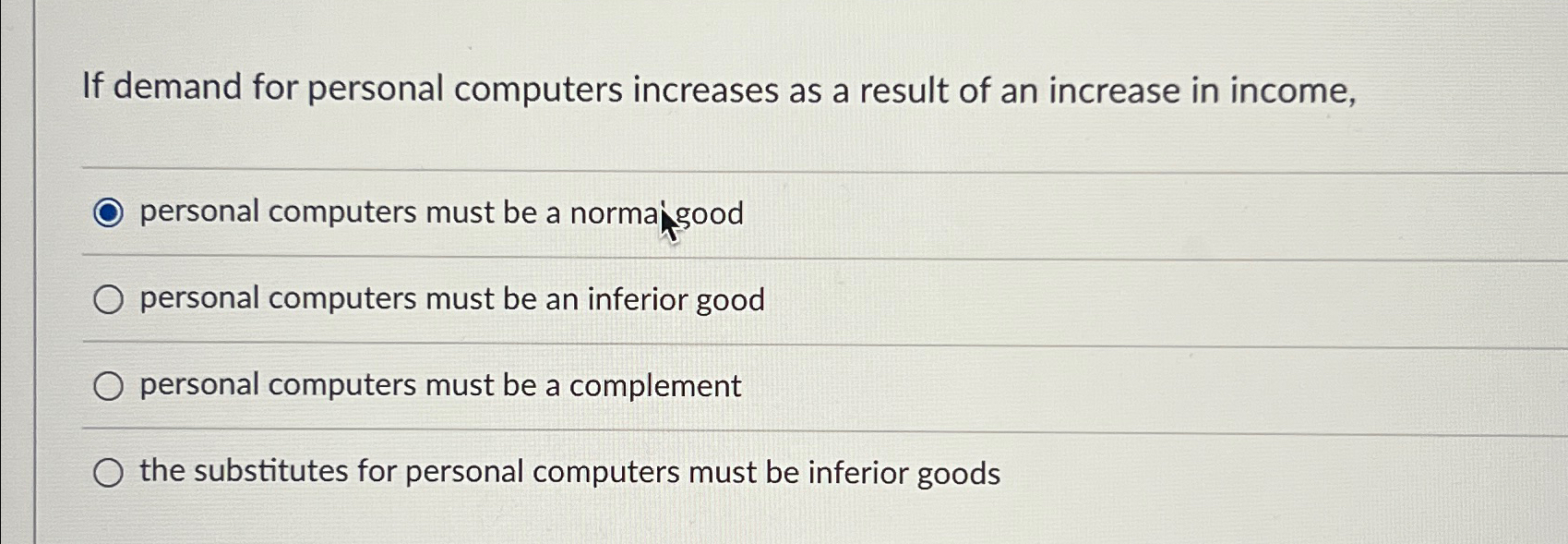 Solved If demand for personal computers increases as a | Chegg.com