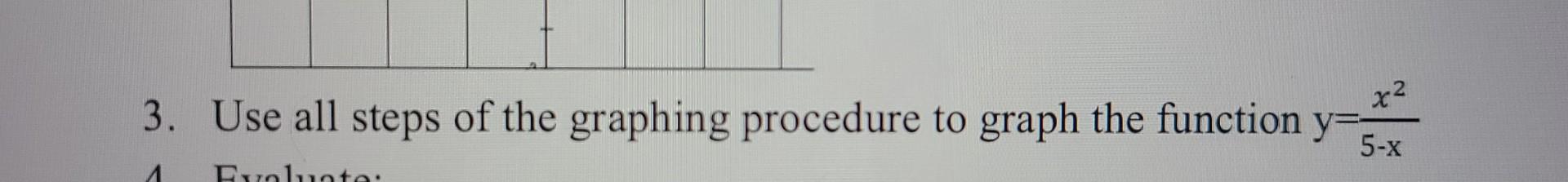 Solved 3. Use all steps of the graphing procedure to graph | Chegg.com