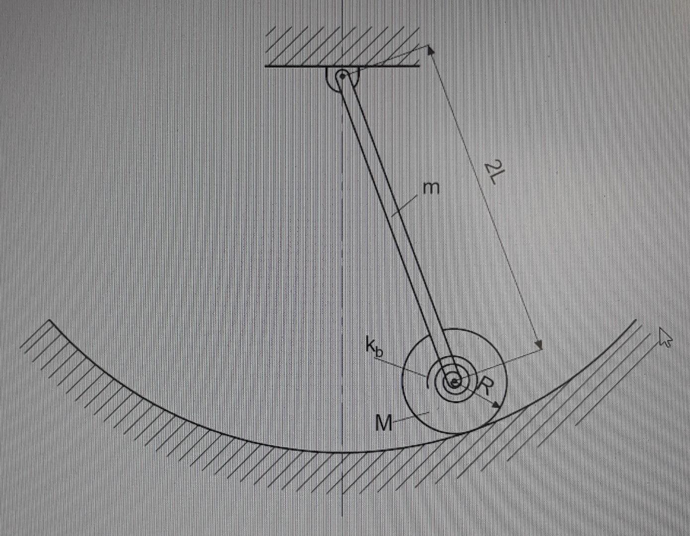 Solved In the figure, a disc-shaped wheel of mass M and | Chegg.com