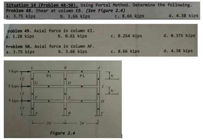 Solved Situation 14 (Problem 48-50). Using Portal Method. | Chegg.com
