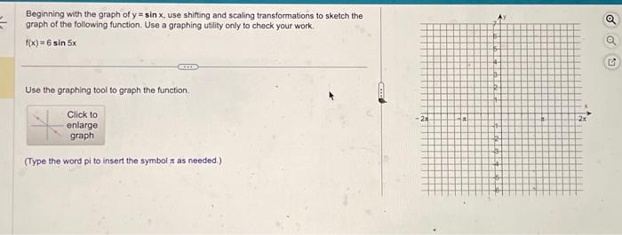 Solved Beginning with the graph of y=sinx, use shifting and | Chegg.com
