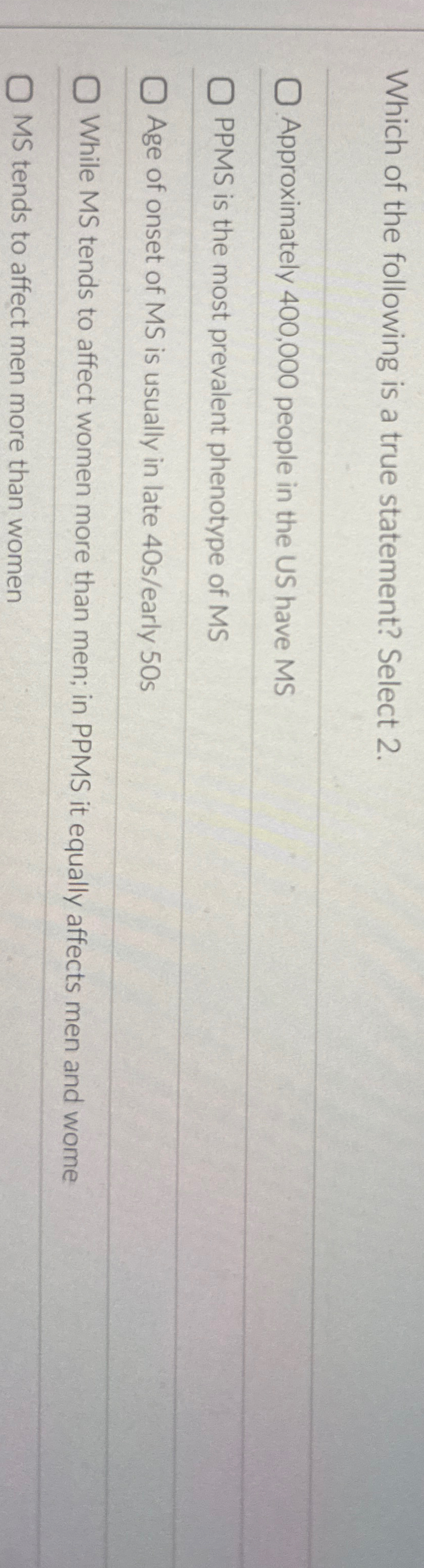 Solved Which of the following is a true statement? Select | Chegg.com