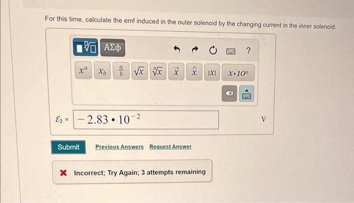 Solved A solenoidal coil with 21 turns of wire is wound | Chegg.com