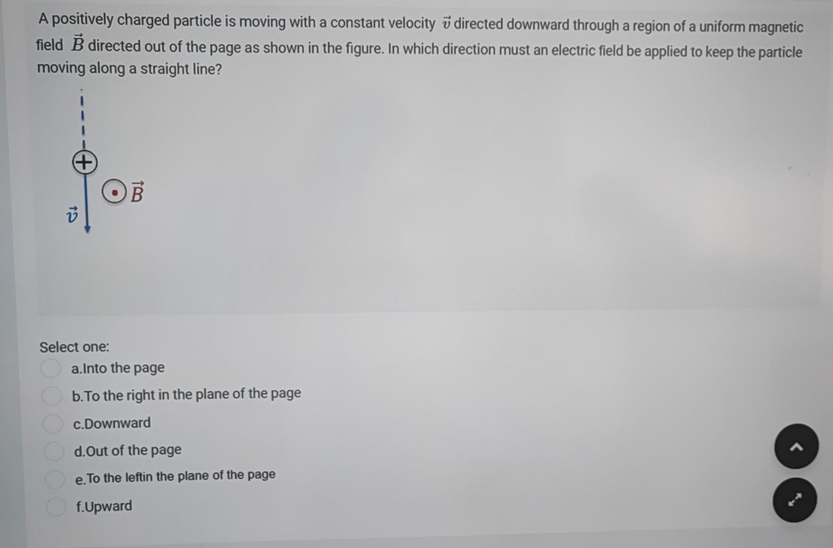 Solved A positively charged particle is moving with a | Chegg.com