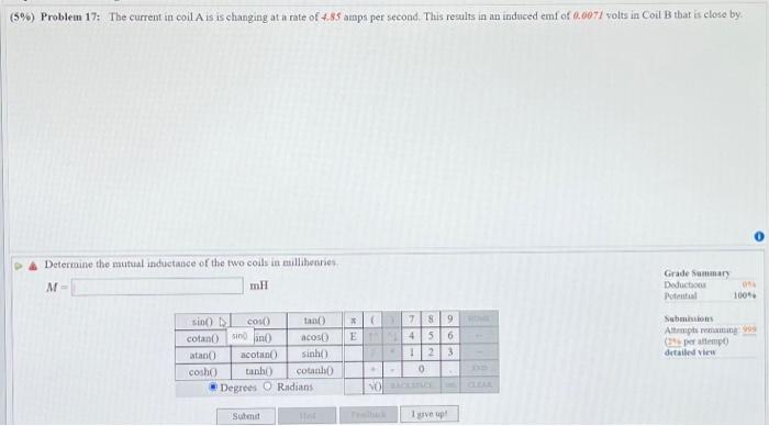 Solved Determine the mutual inductance of the two coils in | Chegg.com