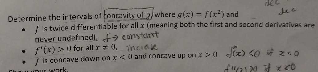 Solved Determine the intervals of Concavity of g ﻿where | Chegg.com