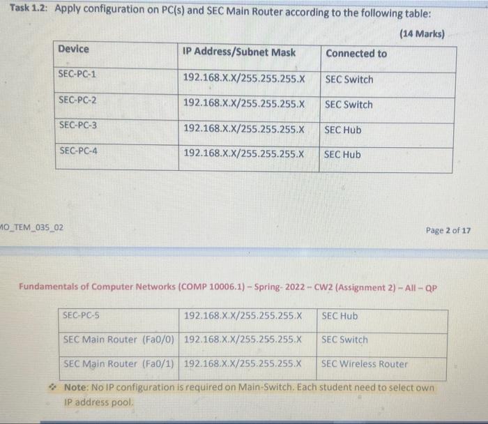 Solved Task 1.1: Design the given below Network Topology | Chegg.com