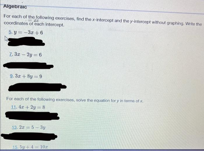 Solved For each of the following exercises, find the | Chegg.com