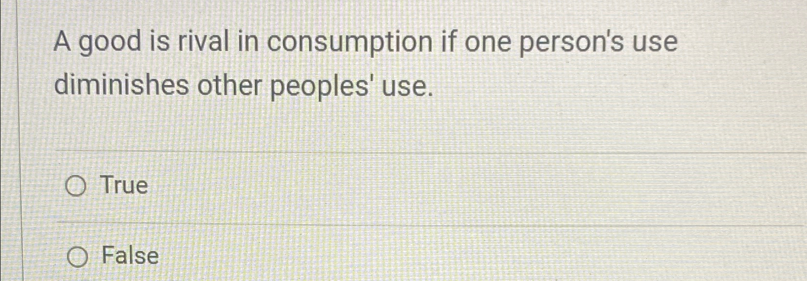 Solved A good is rival in consumption if one person's use | Chegg.com