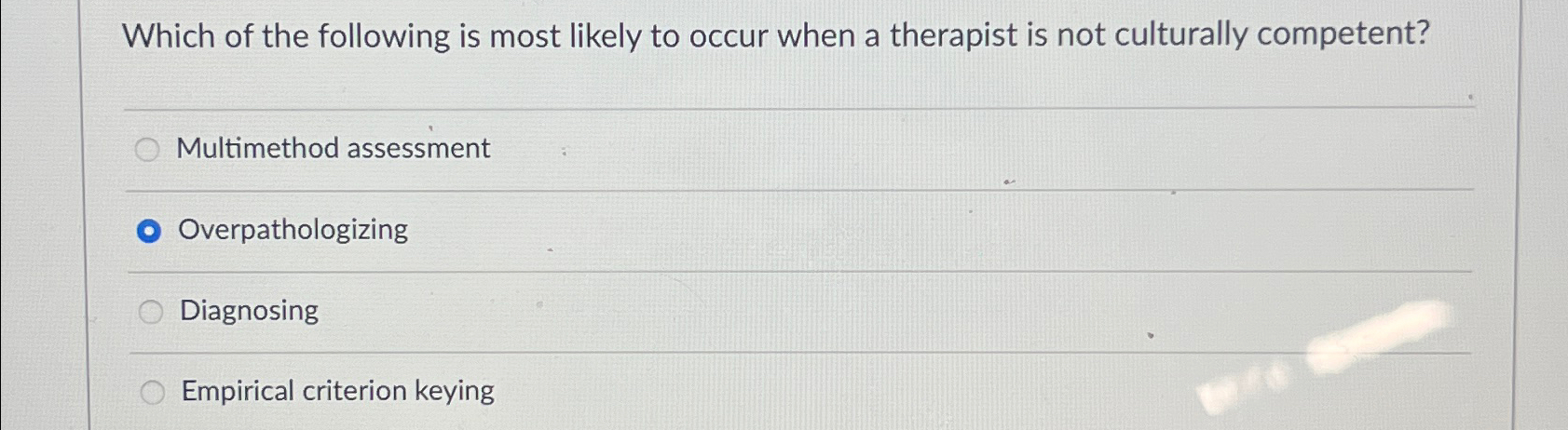 Solved Which of the following is most likely to occur when a | Chegg.com