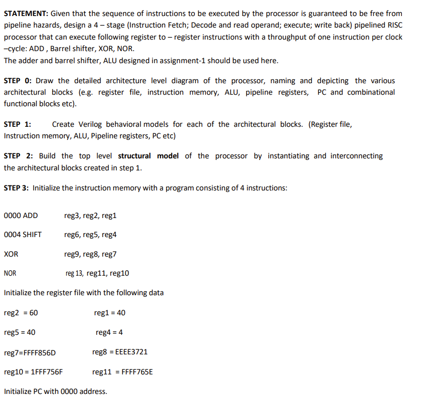 Solved by an EXPERT STATEMENT: Given that the sequence of ﻿instructions | Chegg.com