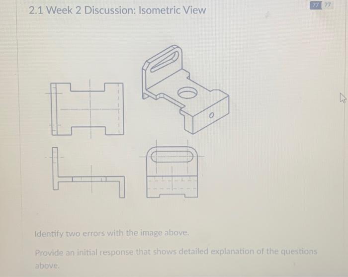 Solved 2.1 Week 2 Discussion: Isometric View Identify two | Chegg.com