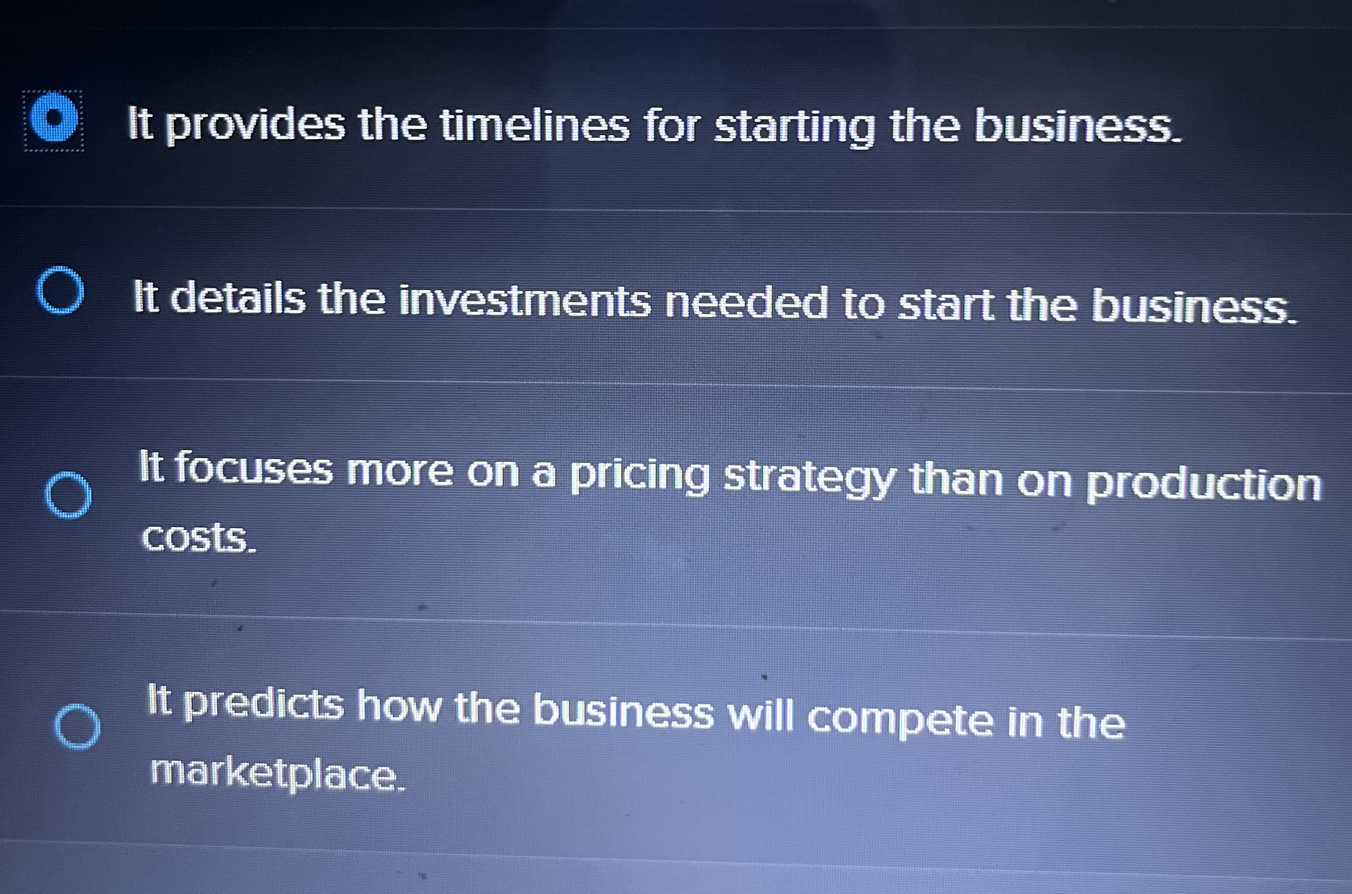 Solved It provides the timelines for starting the | Chegg.com