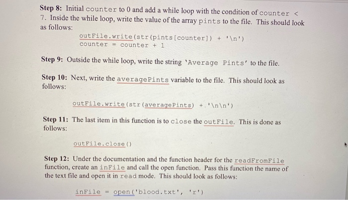 Solved Step 2: Document the first few lines of your program | Chegg.com