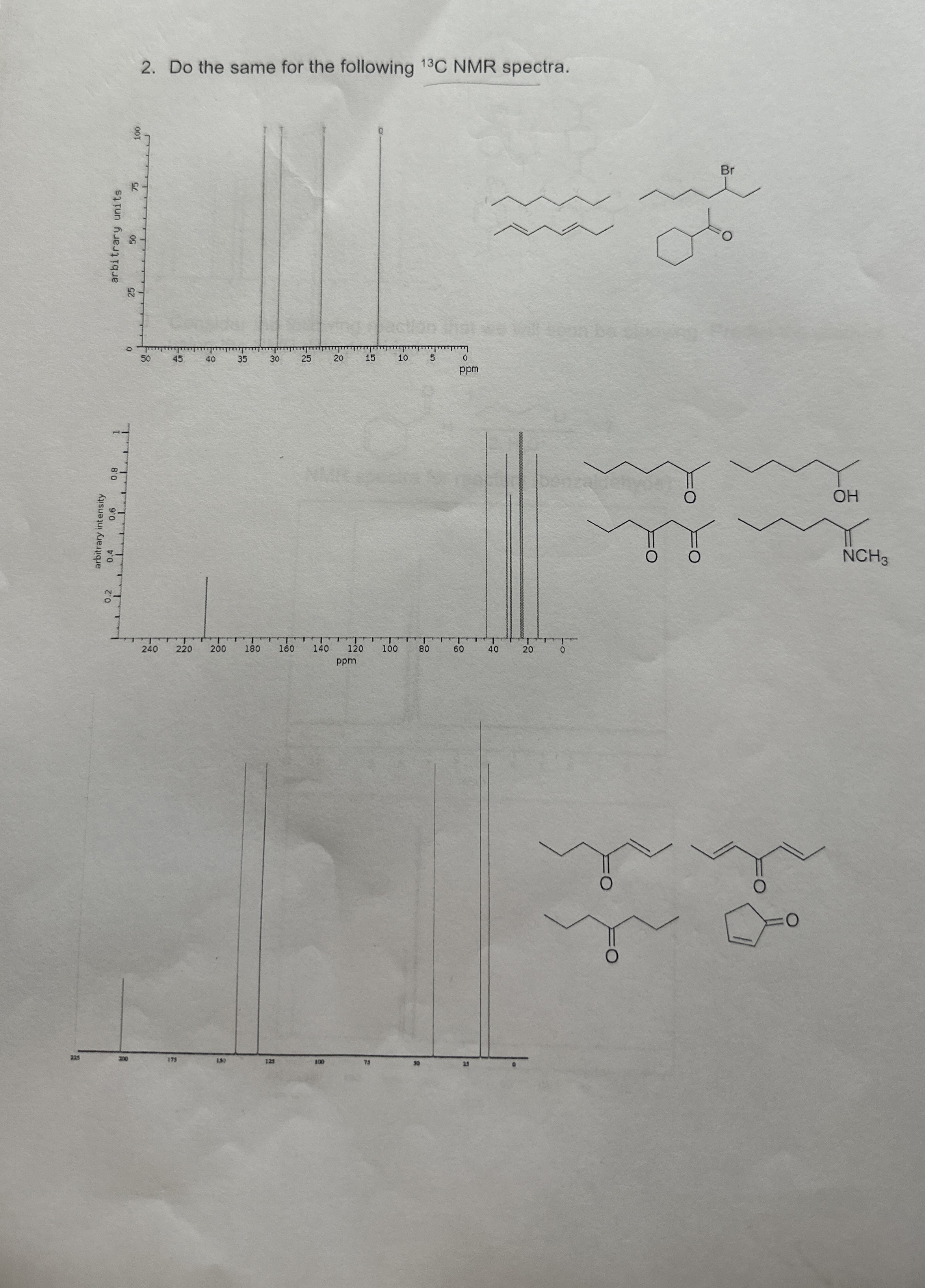 Solved Do the same for the following ?13C ﻿NMR spectra.ppm | Chegg.com