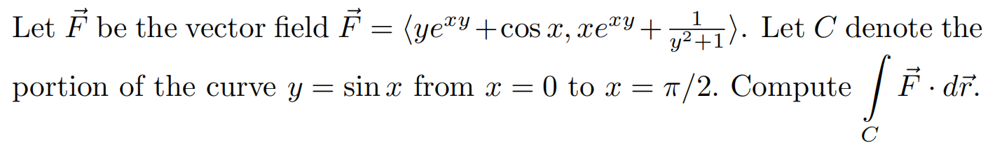 Solved Let vec(F) ﻿be the vector field | Chegg.com