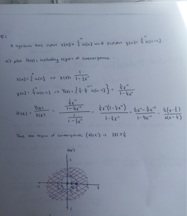 Solved 5.1 A system has input x[n]=}" u[n]and output y[n]=1" | Chegg.com