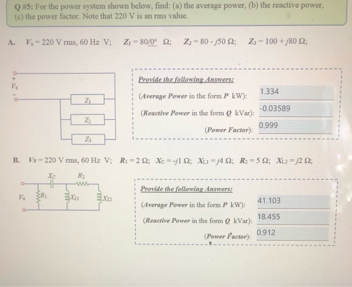 Solved Q #5: For the power system shown below, find: (a) the | Chegg.com