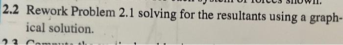 Solved 2.2 Rework Problem 2.1 solving for the resultants | Chegg.com