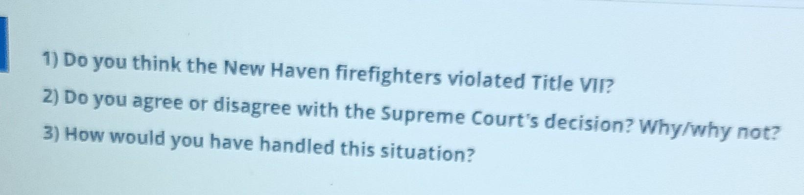 Ricci v. DeStefano Supreme Court Case Greg Stohr | Chegg.com