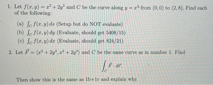 Solved Answer question 2.) Show this is the same as 1b + 1c | Chegg.com