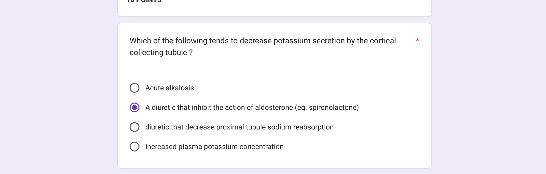 Solved Which of the following tends to decrease potassium | Chegg.com