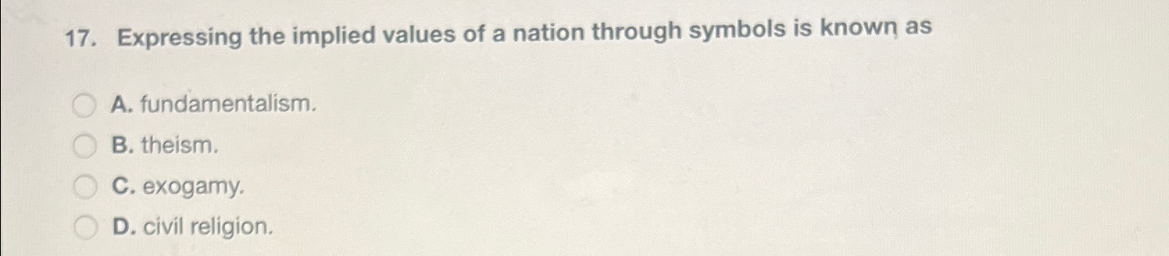 Solved Expressing the implied values of a nation through | Chegg.com