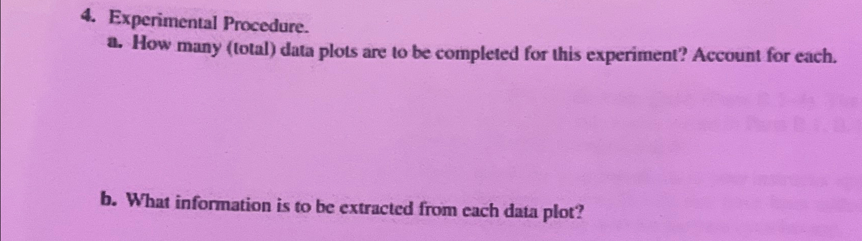 Solved Experimental Procedure.a. ﻿How many (total) ﻿data | Chegg.com