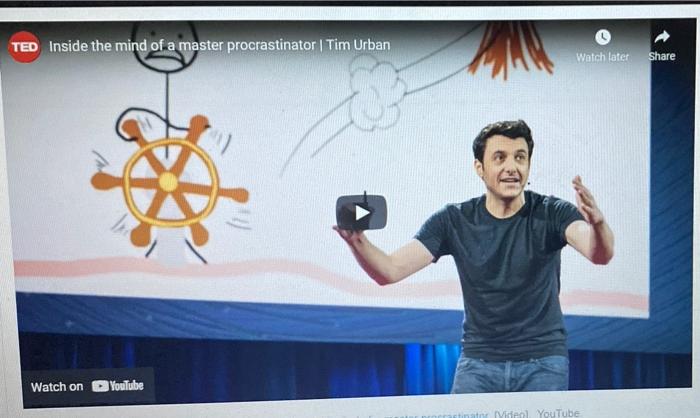 Solved TED Inside the mind of a master procrastinator | Tim | Chegg.com