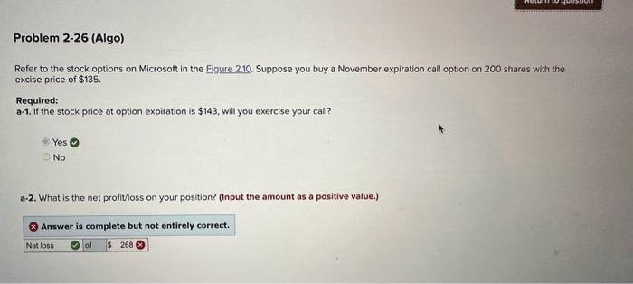 Solved Refer to the stock options on Microsoft in the Egure | Chegg.com