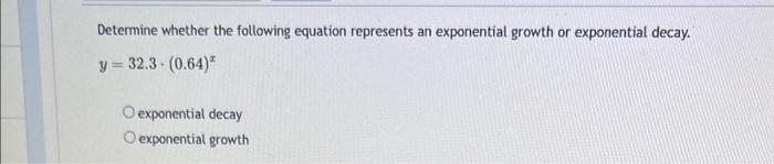 Solved Determine whether the following equation represents | Chegg.com