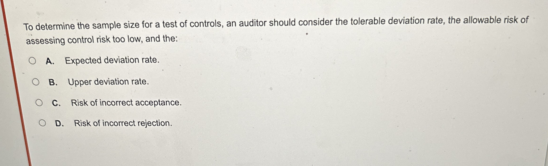 Solved To determine the sample size for a test of controls, | Chegg.com