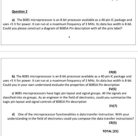 Solved microprocessor questions please answers all i just | Chegg.com