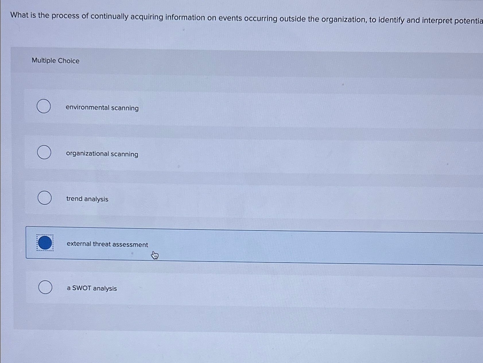 Solved What is the process of continually acquiring | Chegg.com