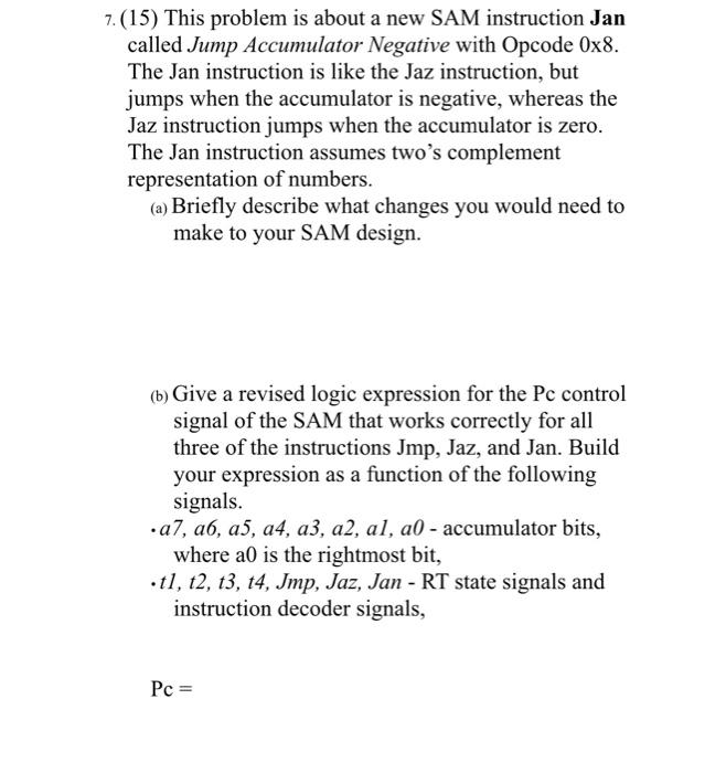 2. (15) Write a SAM assembly program in both assembly | Chegg.com