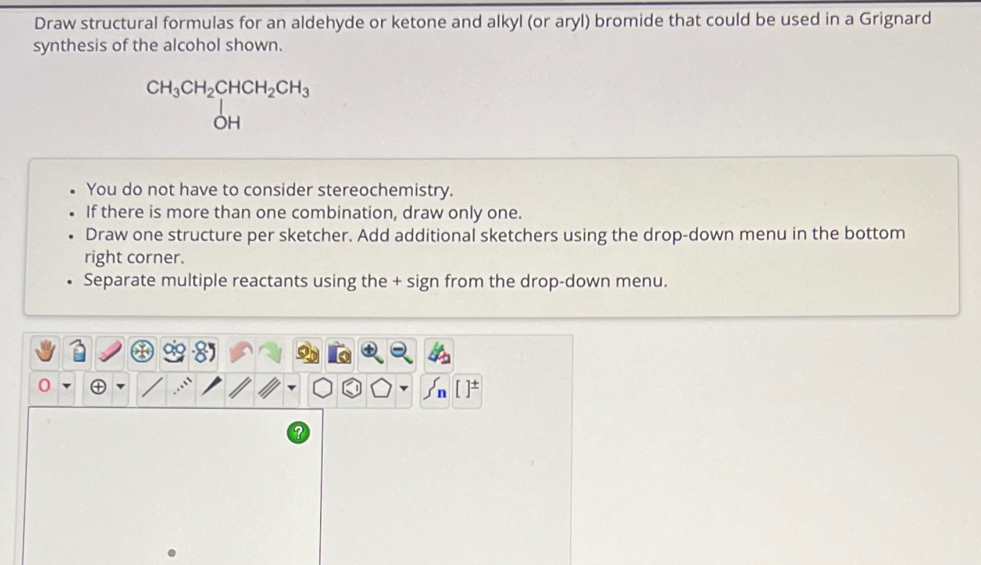 Solved Draw structural formulas for an aldehyde or ketone | Chegg.com