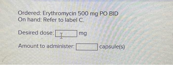 Solved For the following exercise, calculate the desired | Chegg.com