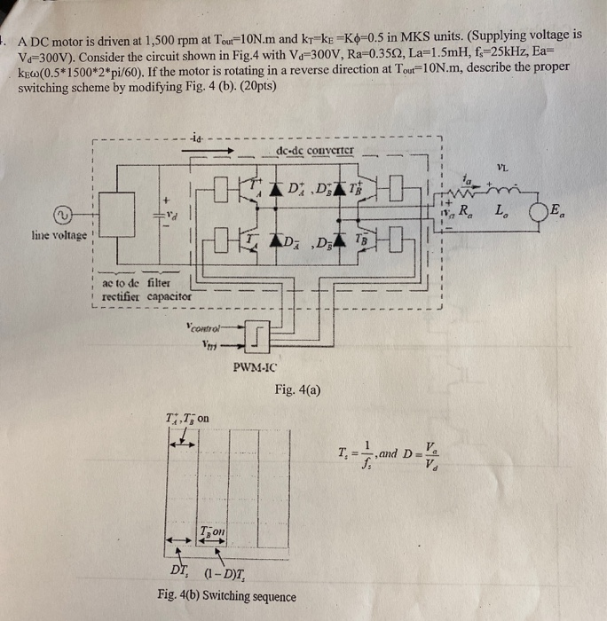 Solved A DC motor is driven at 1,500 rpm at Tour=10N.m and | Chegg.com
