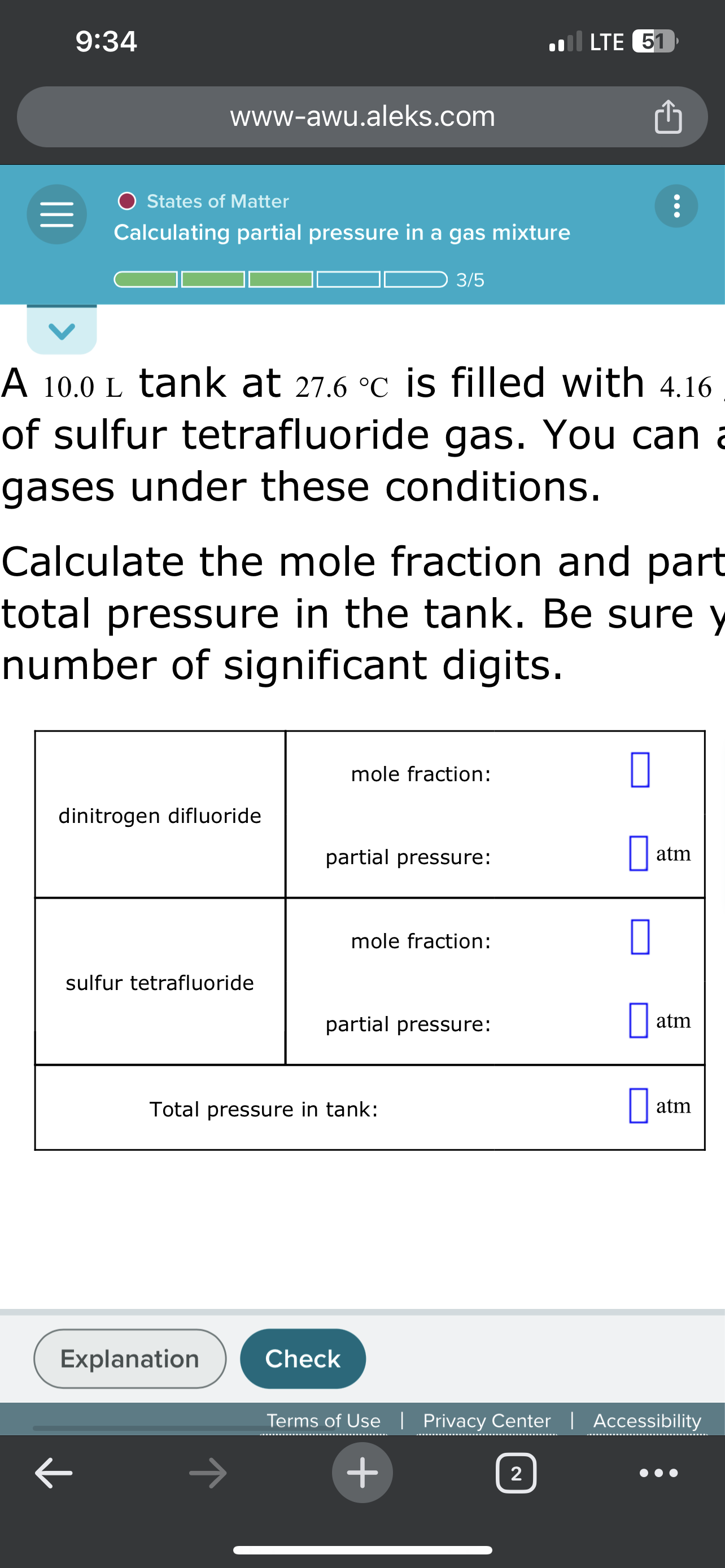 A 10.0 ﻿L tank at 27.6 ﻿C is filled with 4.16 ﻿g | Chegg.com