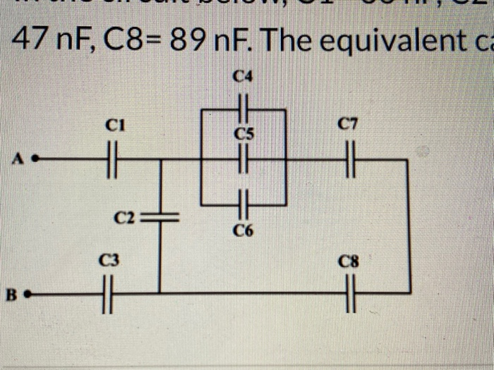 Solved 1. In the circuit below, C1= 66 nF, C2 = 151 nF, C3= | Chegg.com