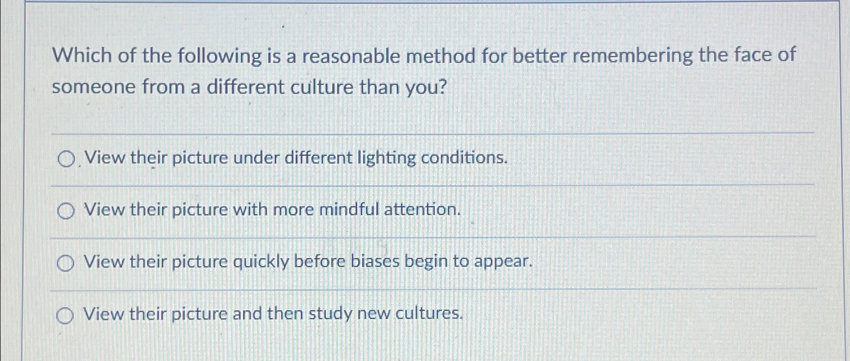 Solved Which of the following is a reasonable method for | Chegg.com