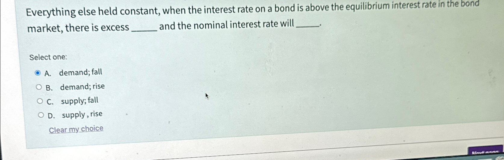 Solved Everything else held constant, when the interest rate | Chegg.com