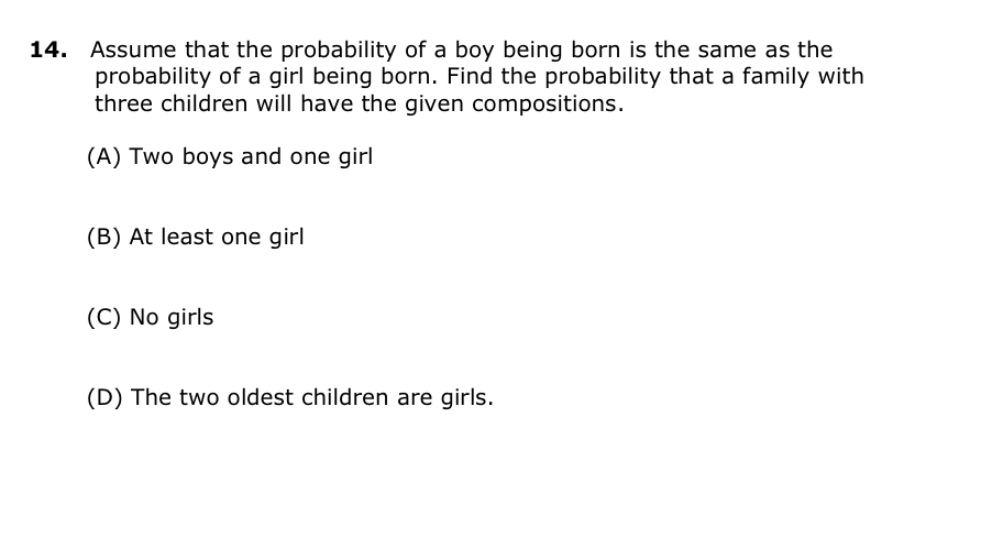 Solved Assume that the probability of a boy being born is | Chegg.com