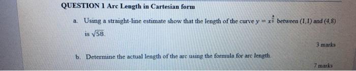 Solved QUESTION 1 Are Length in Cartesian form a. Using a | Chegg.com