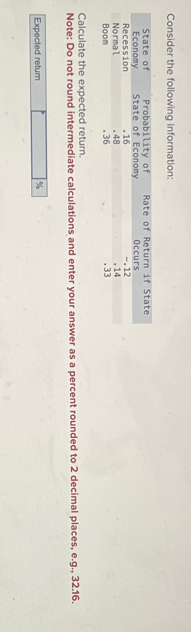 Solved Consider the following | Chegg.com