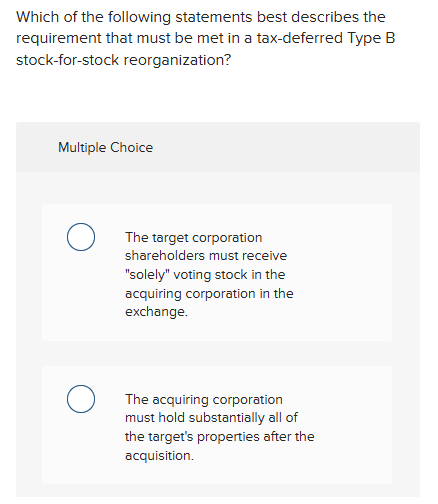 Solved Which of the following statements best describes the | Chegg.com